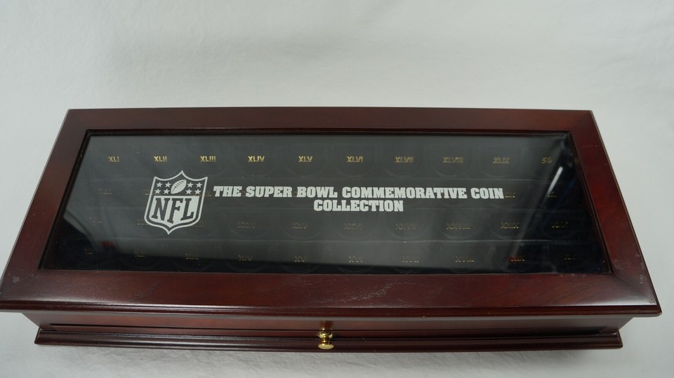 Super Bowl Commemorative Coin Collection Display Case 1-50 | eBay