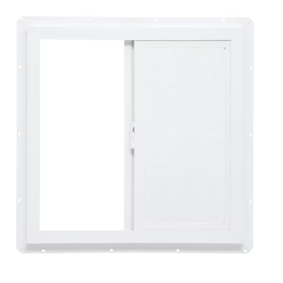 Tafco White Utility Vinyl Slider Window 23.5 x 23.5in Single-Glazed ...