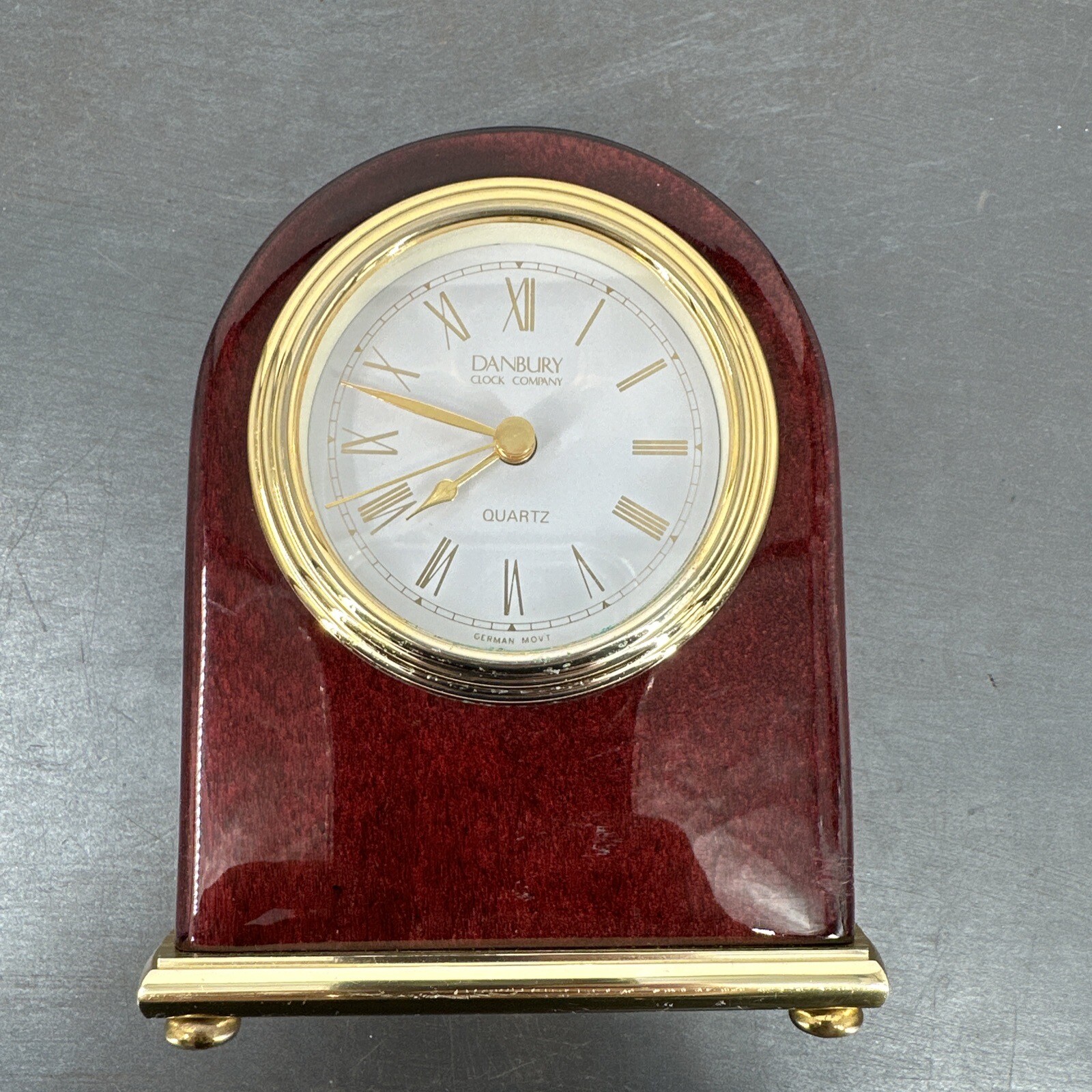 Rosewood Quartz Mantle Desk Clock by The Danbury Clock Company Works ...