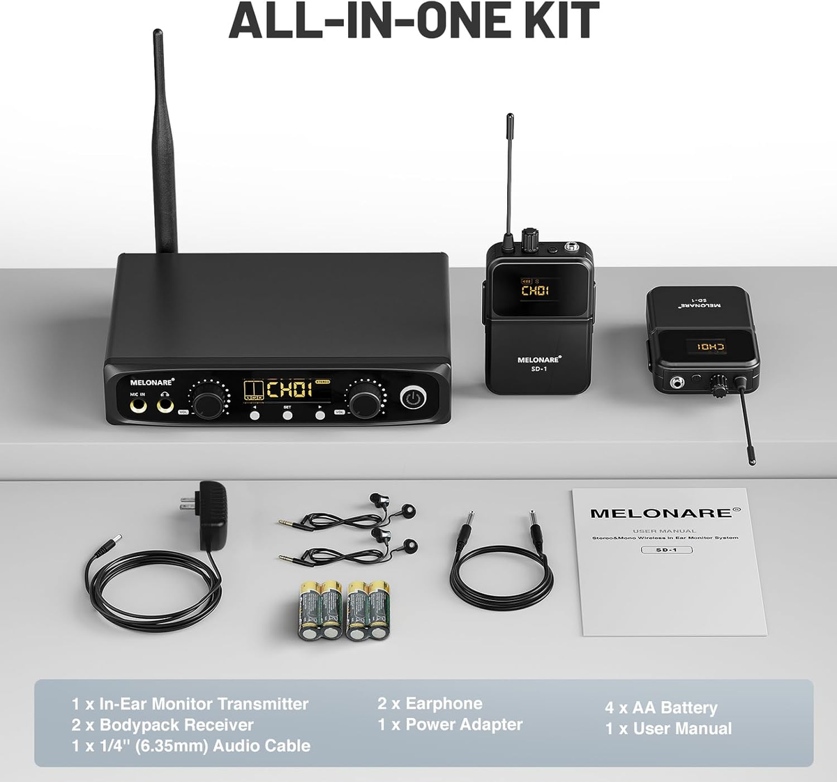 JXSOU Wireless In-Ear Monitor System, Wireless IEM Syetem