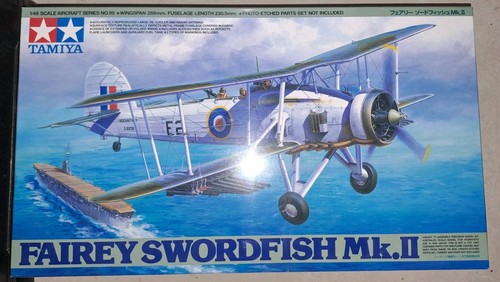 Partially built, Tamiya Fairey Swordfish Mk II Model Kit 1:48 Scale ...