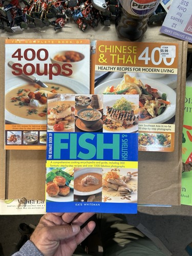 Cookbooks 300 Fish 400 Soups 400 Chinese Thai Recipes Healthy Lot 3 ...