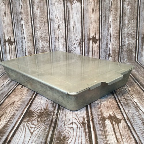 Vintage Mirro Aluminum 9”x13” Baking Cake Pan with Slide on Lid Cover ...