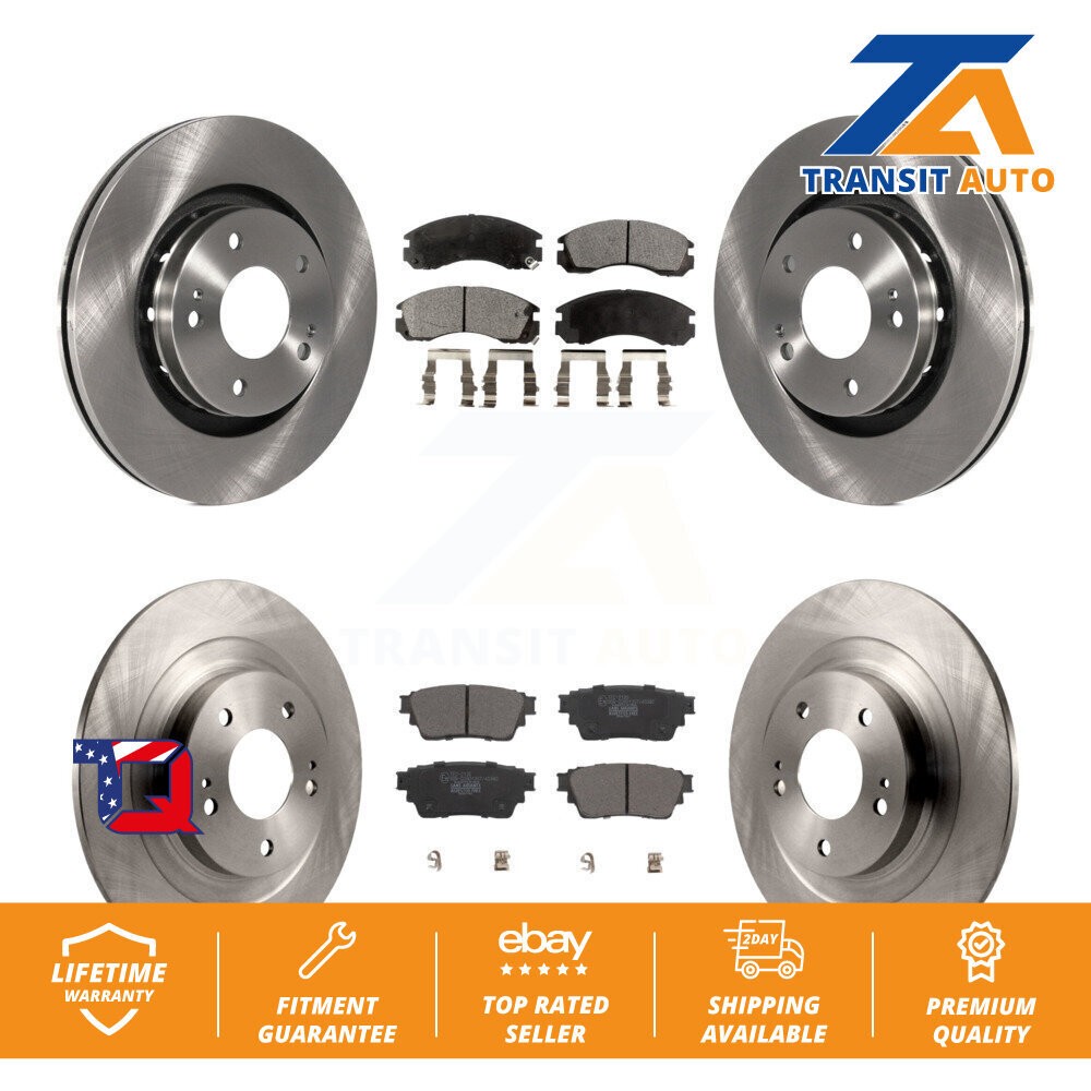 Front Rear Disc Brake Rotors And Ceramic Pads Kit For Mitsubishi ...