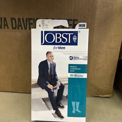 Jobst ForMen Compression Knee CT Comp Socks 20-30 mmhg Khaki Medium NIB ...