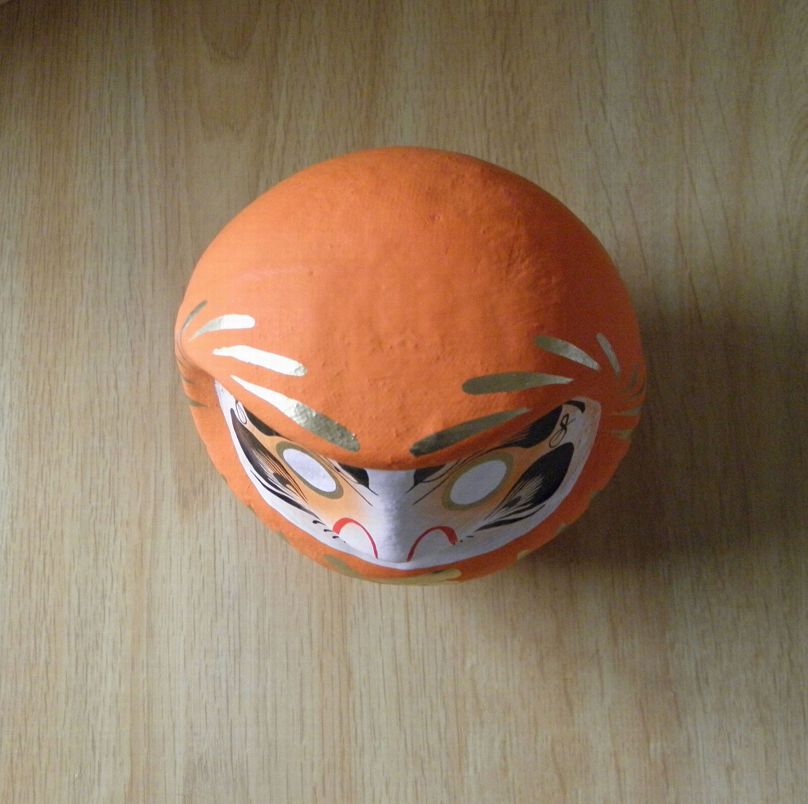small Daruma Doll in orange color with a pen / Daruma at Takasaki : No 1 size | eBay