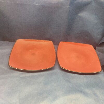 2017 Better Homes & Gardens "Tuscan Red" Set/2 Square Dinner Plates | eBay
