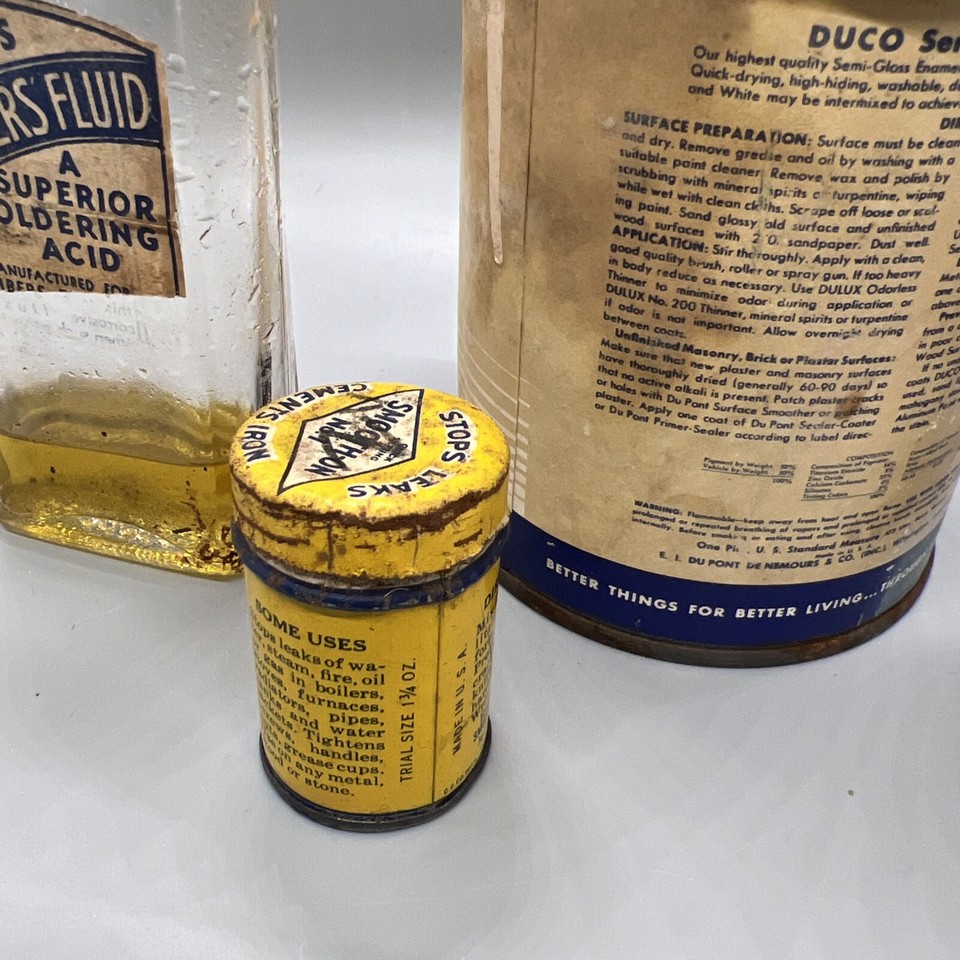 Tin Can Tinner Bottle DUPONT DUCO Dunton Garden VINTAGE | eBay