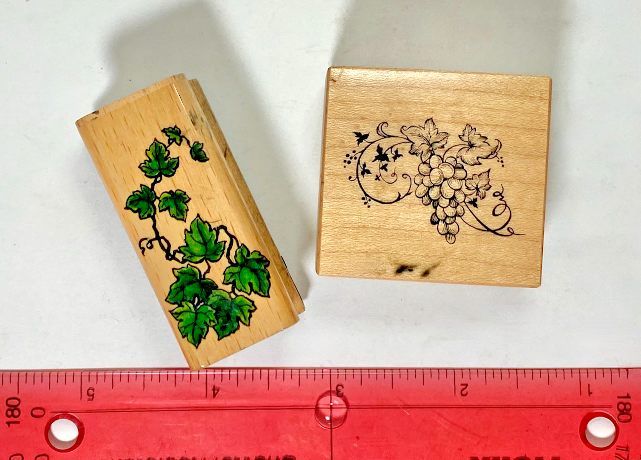 Grape Vines and Grape Cluster Rubber Stamps for Crafting and Card ...