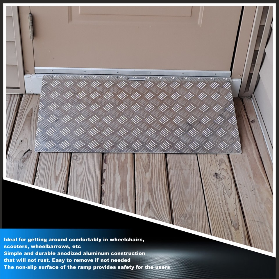 WORHAN® Rigid Threshold Ramp for Wheelchair Loading Platform Anodized ...