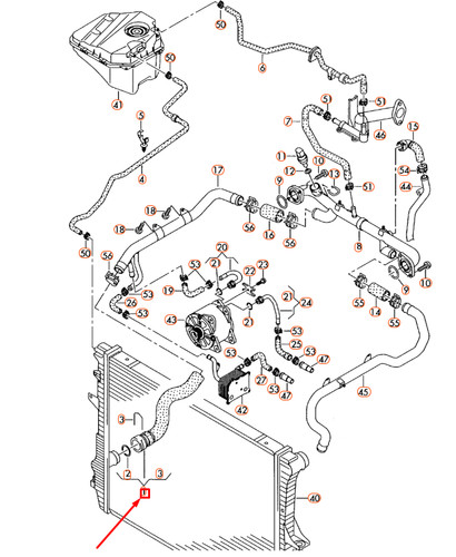 NEW AUDI Q7 4L RADIATOR COOLANT LOWER HOSE 7L6122101F OEM | eBay