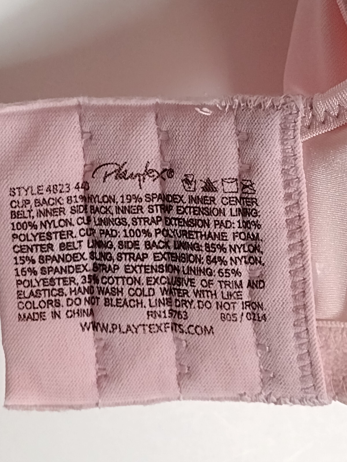 Playtex Body Revolution Underwire Bra Sz 44D SATIN PINK BALCONY 4823 | eBay