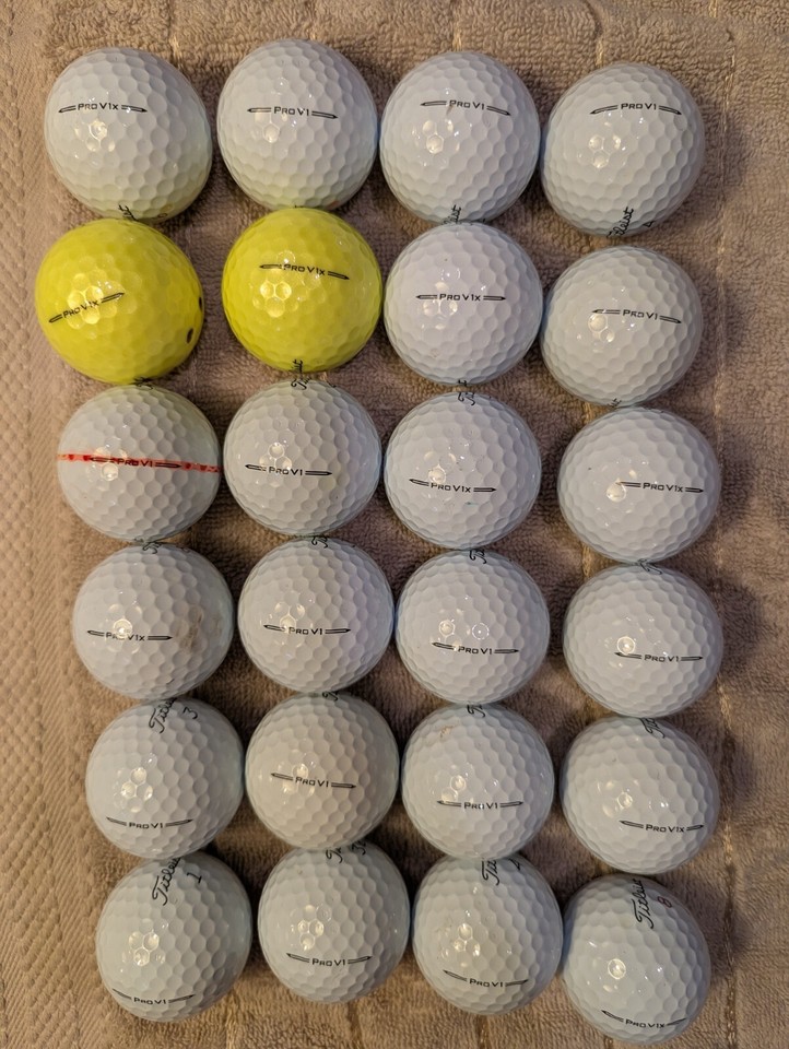 24 Used Titleist Pro V1 / Pro V1x Mix golf balls 4A / 5A (2023/2024) | eBay