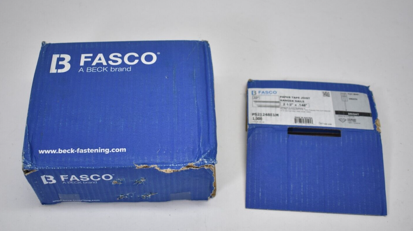 Fasco Paper Tape Joist Hanger Nails 1000 Pack 2-1/2"x .148" Flat Head ...