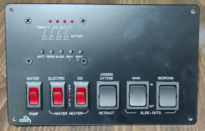KiB Systems Monitor Panel w/ Water Battery Slideout Awning Controls RV ...