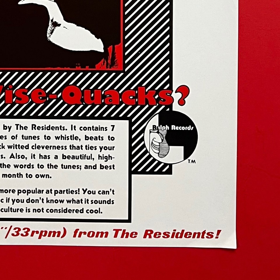 THE RESIDENTS DUCK STAB 1978 Original 18" x 12.5" Promo Poster. Fan ...