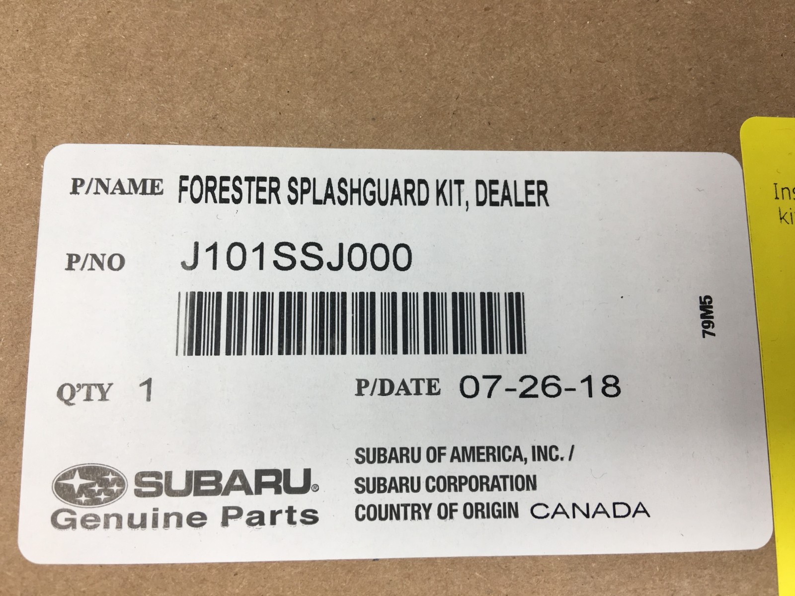 2019-2024 Subaru Forester Splash Guard Mud Flap Set of 4 Black ...