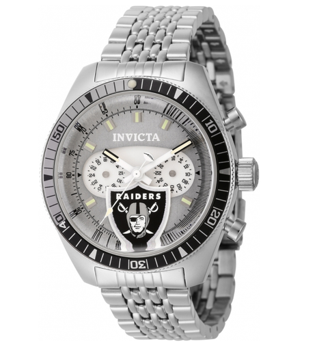 Invicta NFL Las Vegas Raiders Men's 43mm Stainless Quartz Dual Time ...