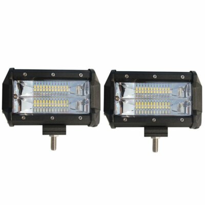 Car LED Work Light Bar 5in 168W Flood Driving Lamp 2Pcs For Truck Boat ...