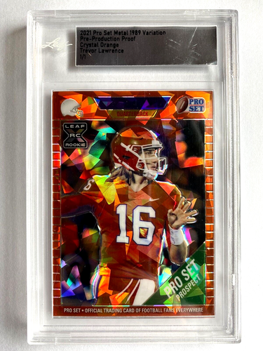2021 Leaf Pro Set Metal Pre Proof Orange Crystals Trevor Lawrence RC #1 ...