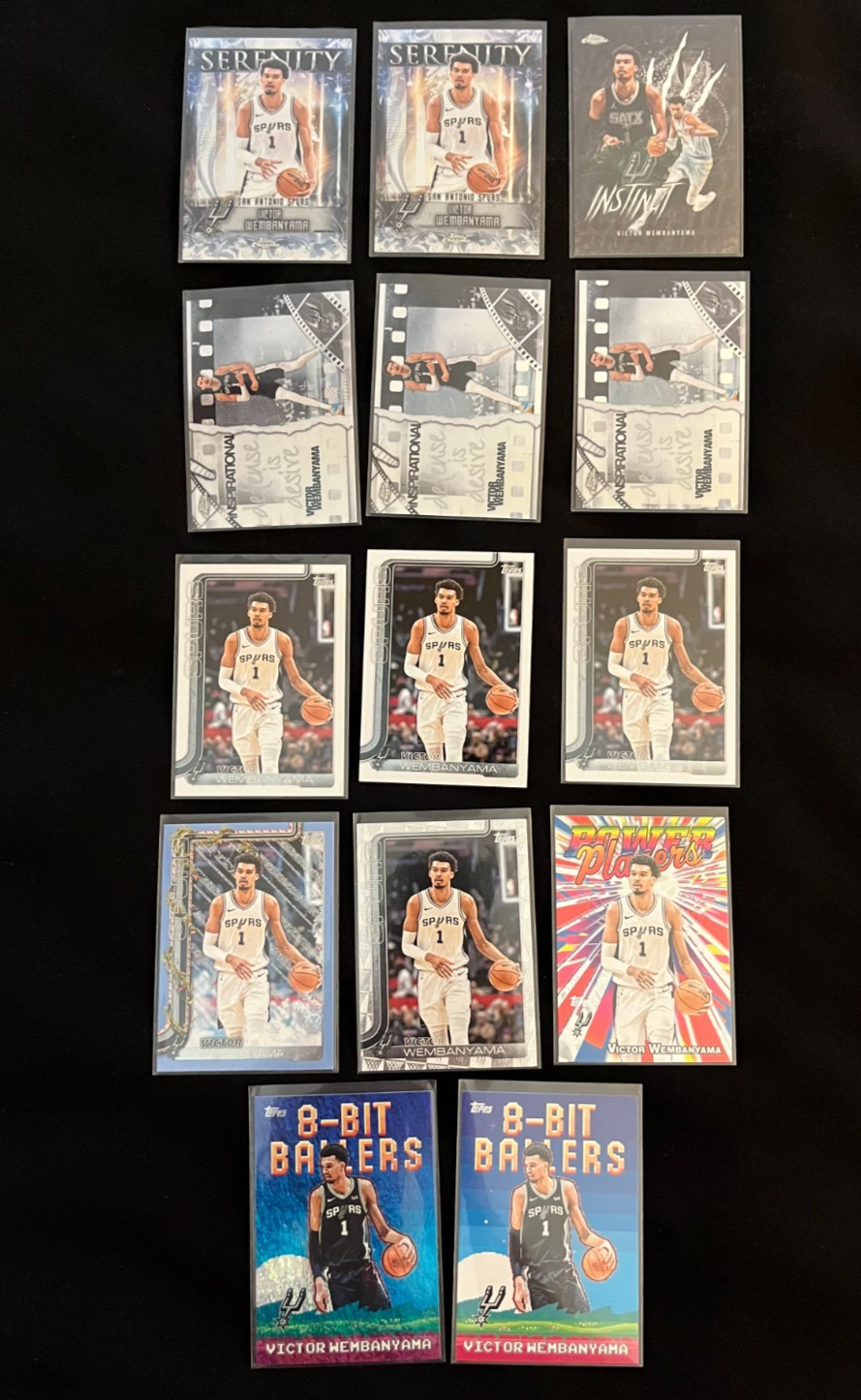 VICTOR WEMBANYAMA 2025-26 Topps Chrome & Flagship Lot (14) - Parallels ...
