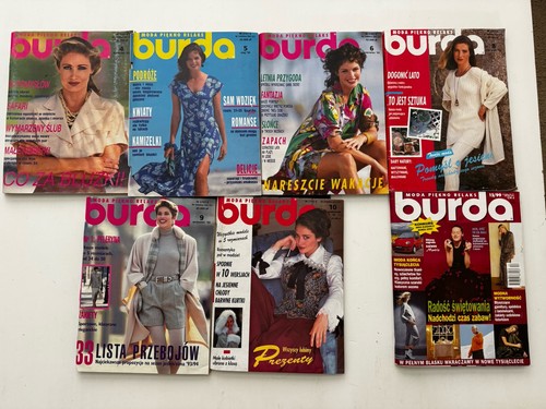Vintage BURDA Magazine Lot of 7 1993 & 1999 Fashion magazine in Polish | eBay