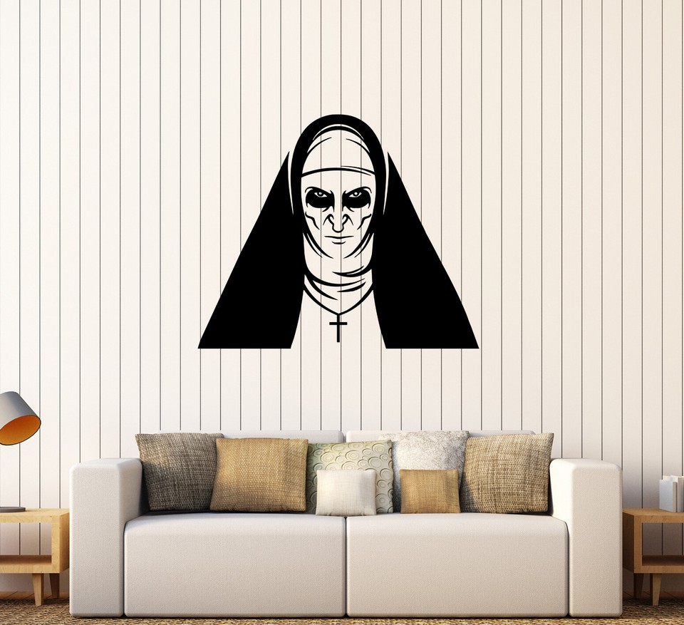 Wall Decal Nun Death Horror Monster Ghost Halloween Vinyl Sticker ...