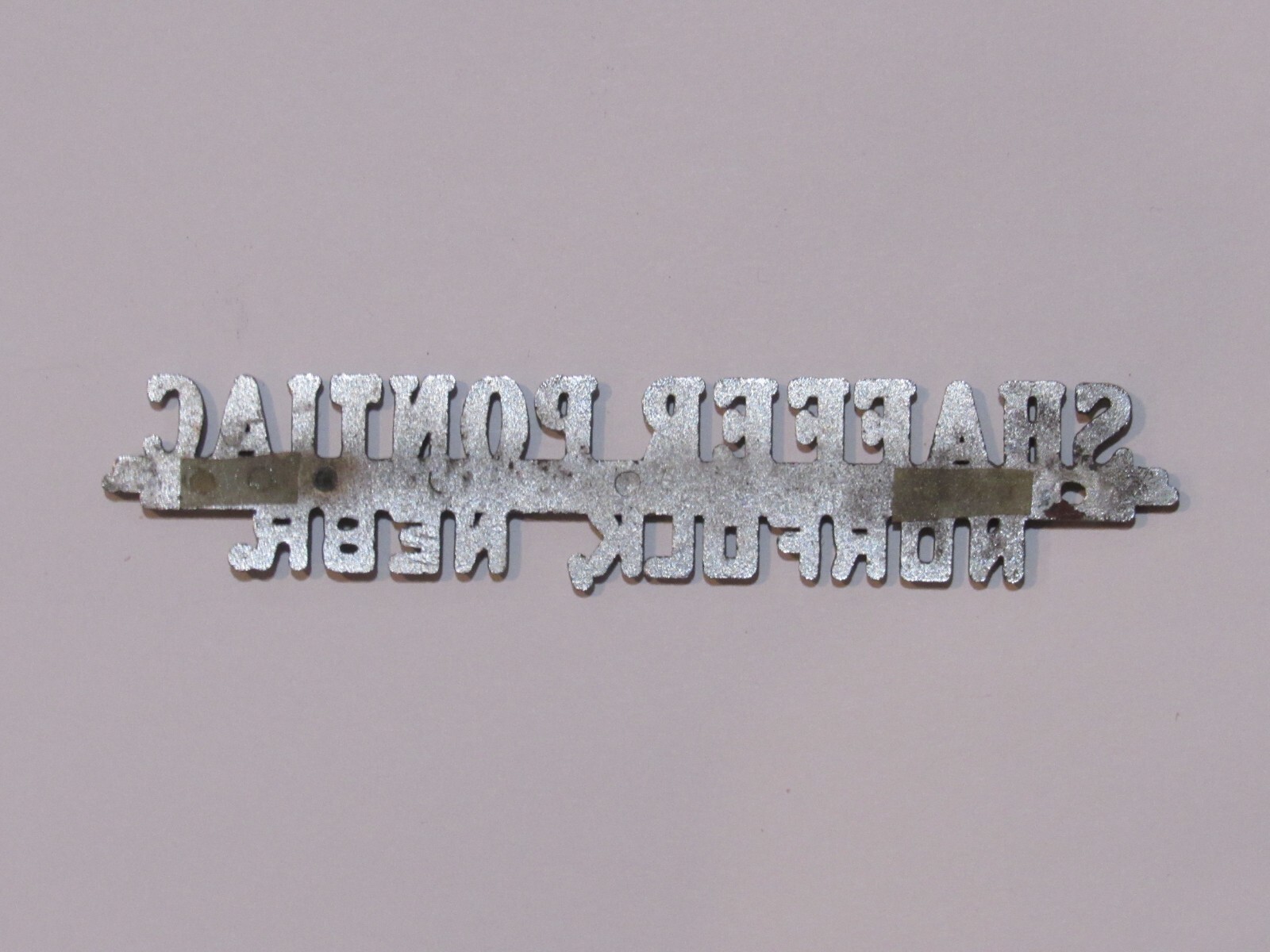 Vintage Shaffer Pontiac Norfolk Nebraska Metal Dealer Badge Emblem Tag ...