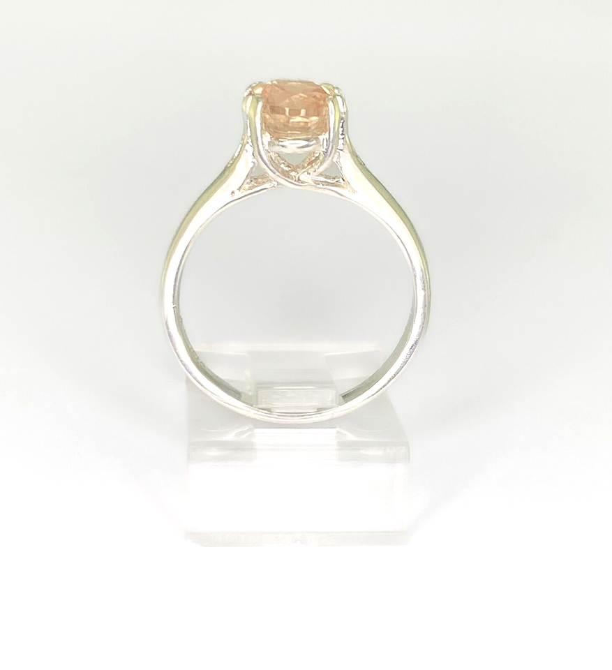 1.30 Carat Oval Oregon Schiller Sunstone Sterling Silver Trellis Ring ...