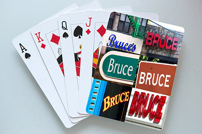 Personalized Playing Cards featuring BRUCE in photos of actual signs | eBay