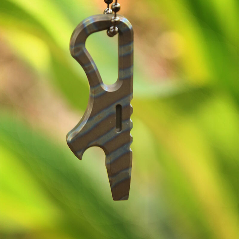 TC4 Titanium Portable Keychain Card Tools Crowbar Opener Outdoor ...