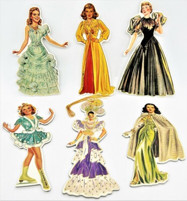 Retro HOLLYWOOD MOVIE STARLETS CHRISTMAS ORNAMENTS (Pkg of 6) Shackman ...