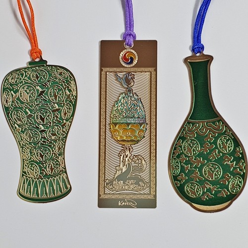 Korean Traditional Ceramic Antique Metal Decorative Bookmark lot Gift ...