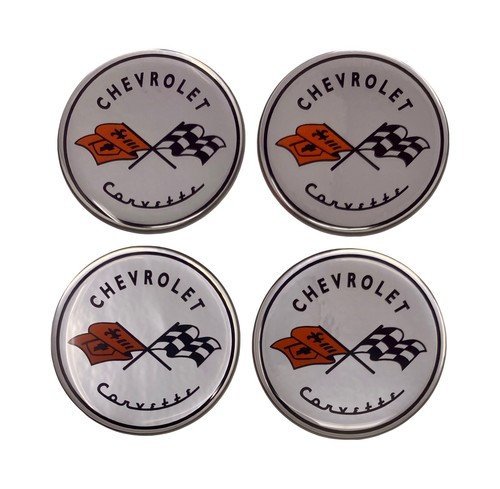 CORVETTE C1 center hub cap Wheel Emblems Decals Steering wheel Door ...