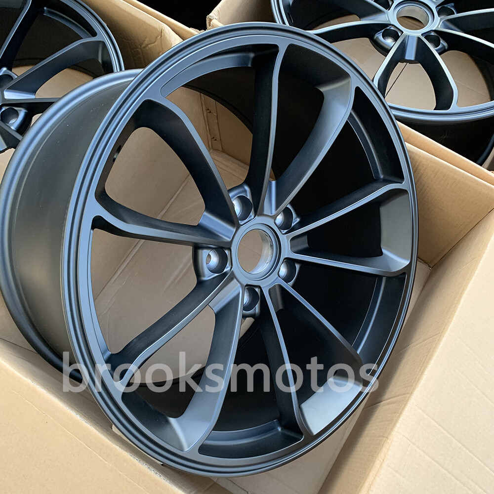 20" MATT BLACK GT4 FORGED WHEELS RIM FIT 2016+ PORSCHE 718 CAYMAN 982 ...