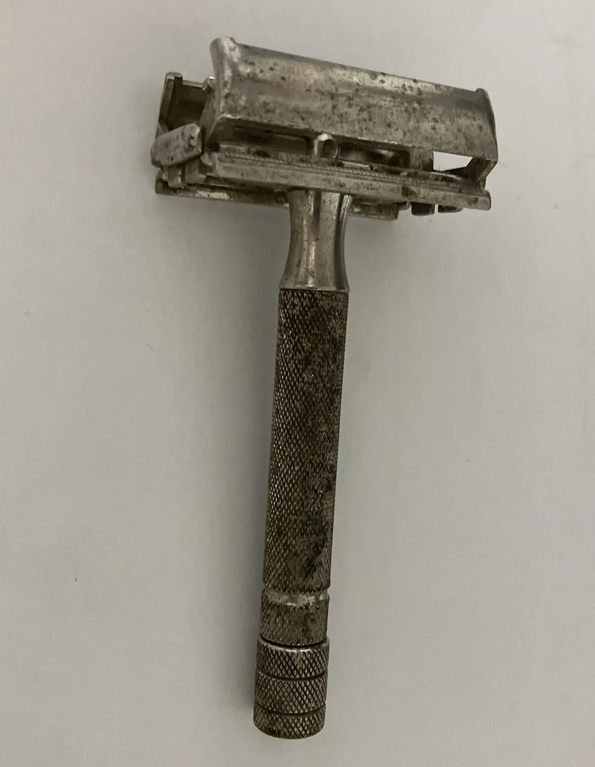 Antique Gillette Regus Pat Off Razor - Vintage Silver Metal Safety ...