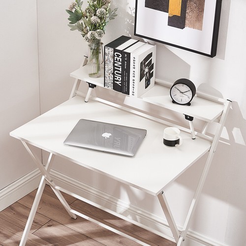 Compact Fold-able Computer Desk Shelf Top Folding Laptop Table Office ...