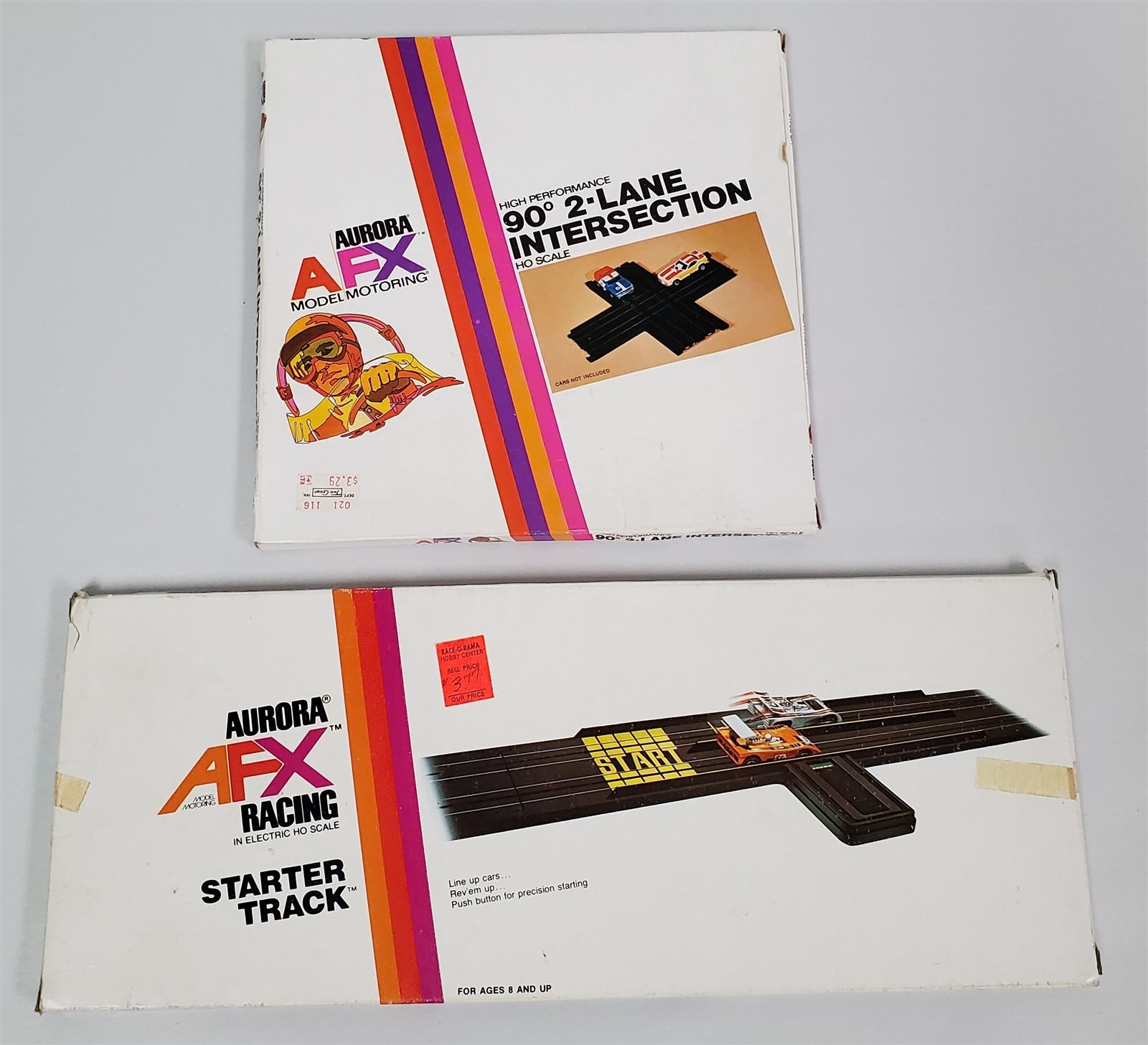H-566 VINTAGE AURORA AFX SLOT CAR RACING ACCESSORIES IN ORIGINAL BOXES ...