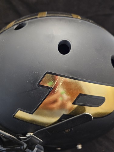PURDUE BOILERMAKER BLACK TRAIN TRACKS REPLICA FULL SIZE HELMET SCHUTT ...