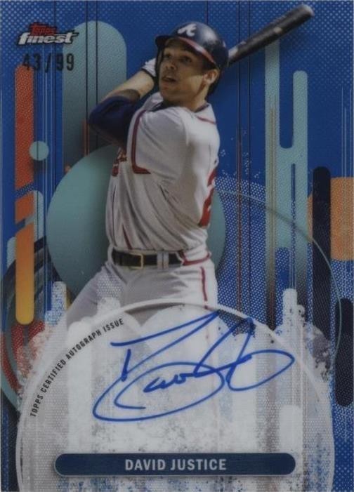 2025 Topps Finest - Finest Autographs David Justice #FA-DJ Blue ...