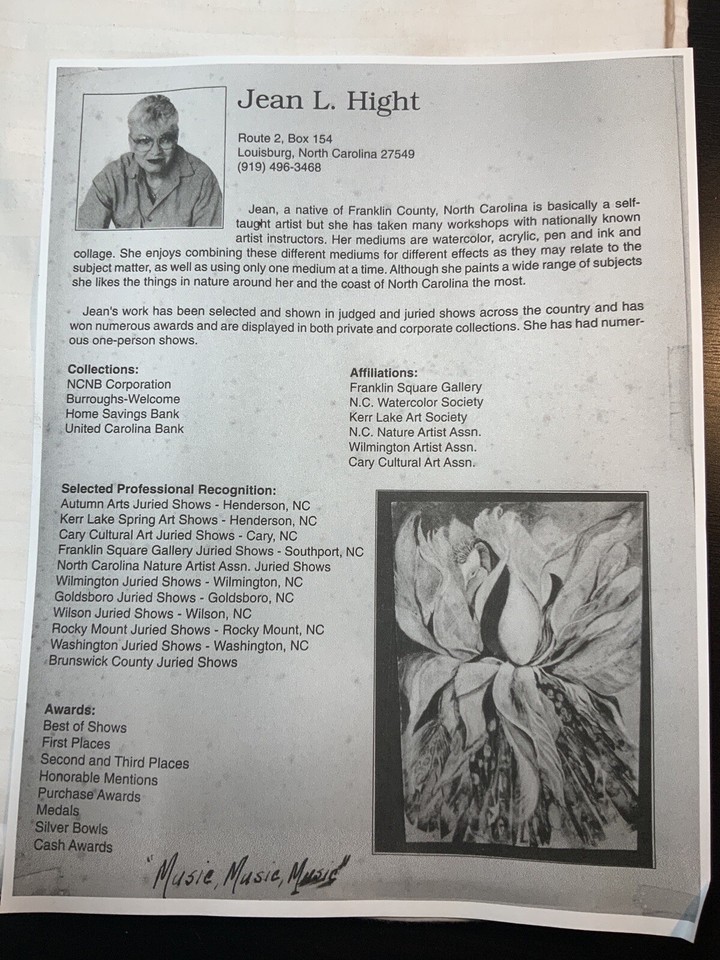 Original Abstract Mixed Media Painting By Jean L. Hight, Framed ...