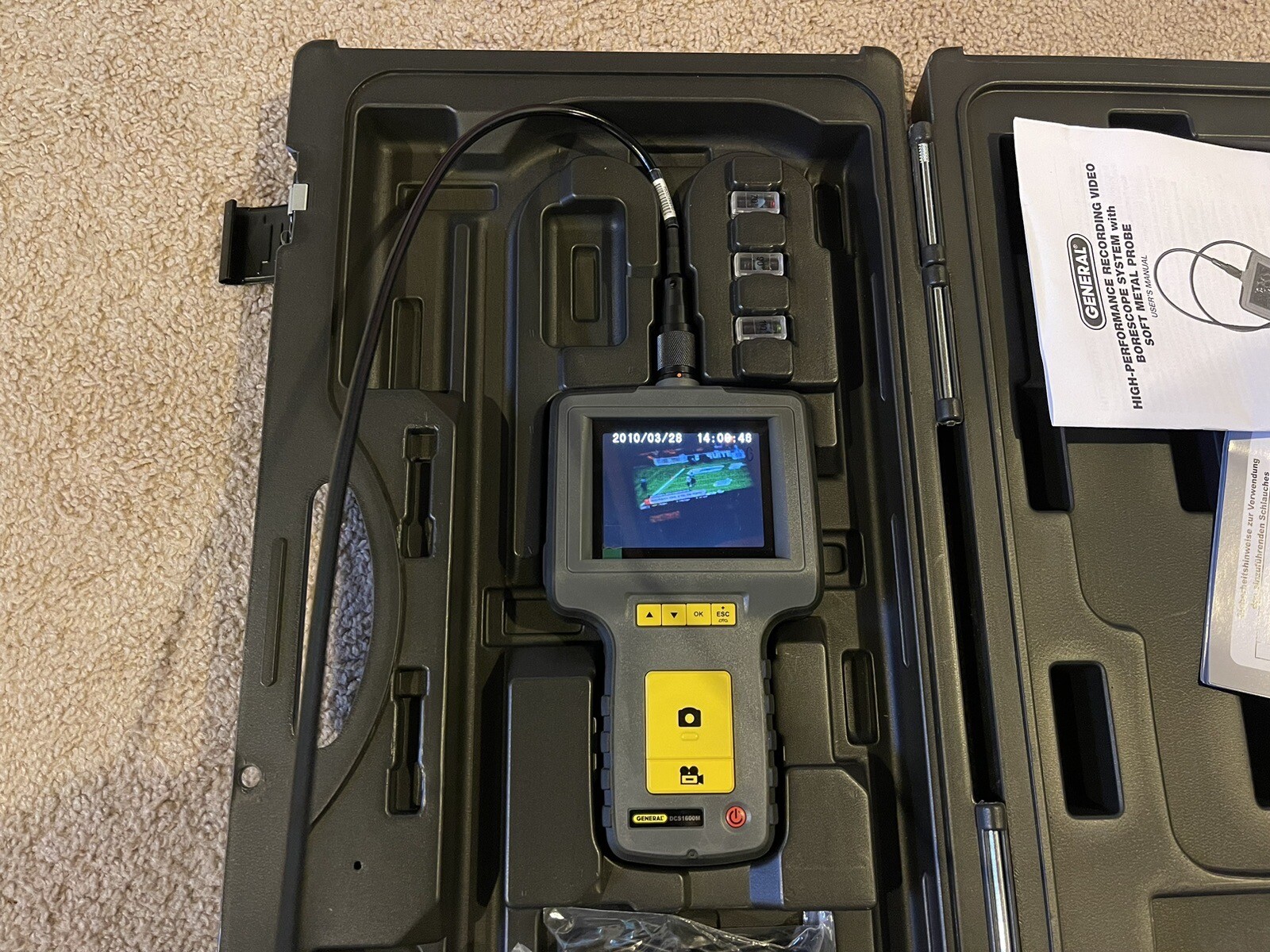 Used General Tools DCS1600M Borescope Recording Console Camera Snake | eBay
