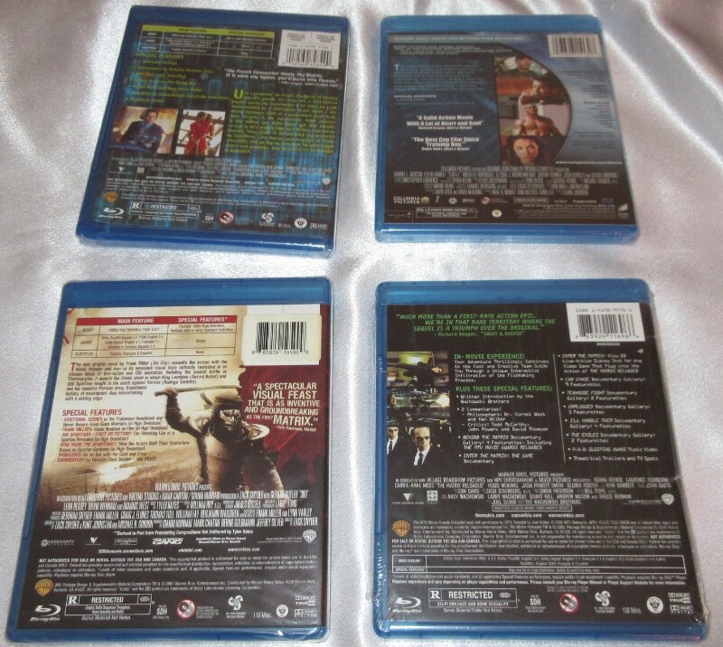 4 Action Film Blu-Ray Lot! Swordfish + 300 + S.W.A.T. + Matrix Reloaded ...
