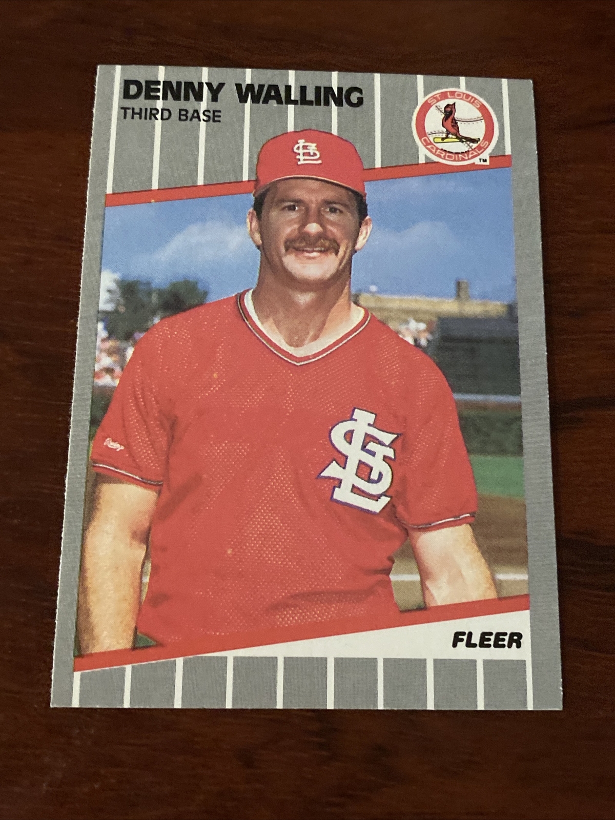 1989 Fleer St. Louis Cardinals Baseball Card #465 Denny Walling B5010 ...