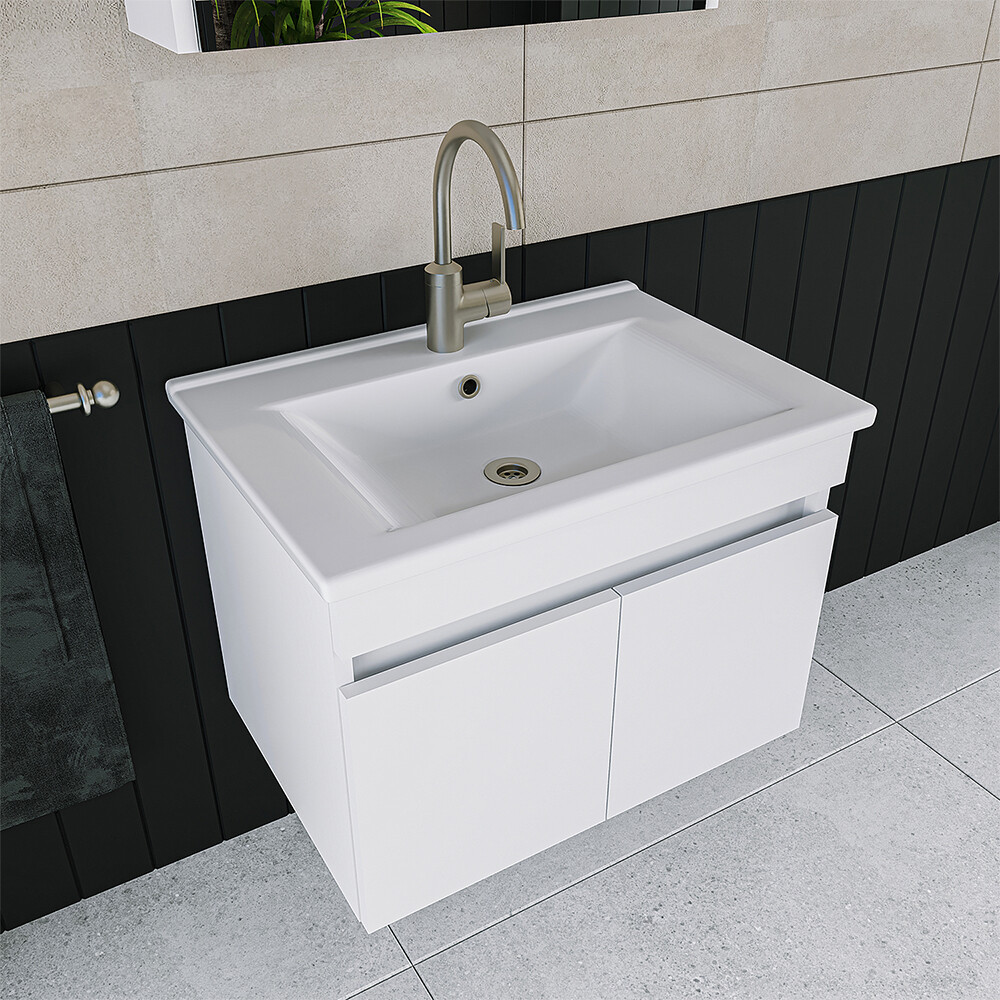 Roomart Badezimmermöbel Set ATRIA 3-teilig 65 cm, 85 cm , 100 cm Weiß ...