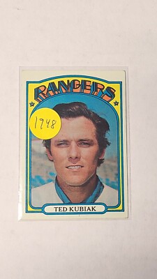 1972 TOPPS #23 TED KUBIAK IN EX CONDITION RANGERS | eBay