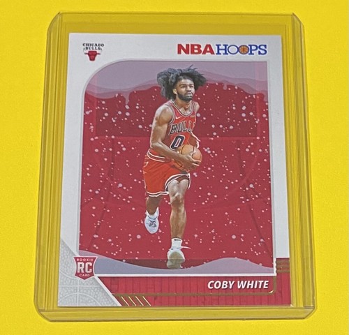 2019-20 NBA Hoops Coby White ROOKIE CARD WINTER PARALLEL SP Bulls #204 ...