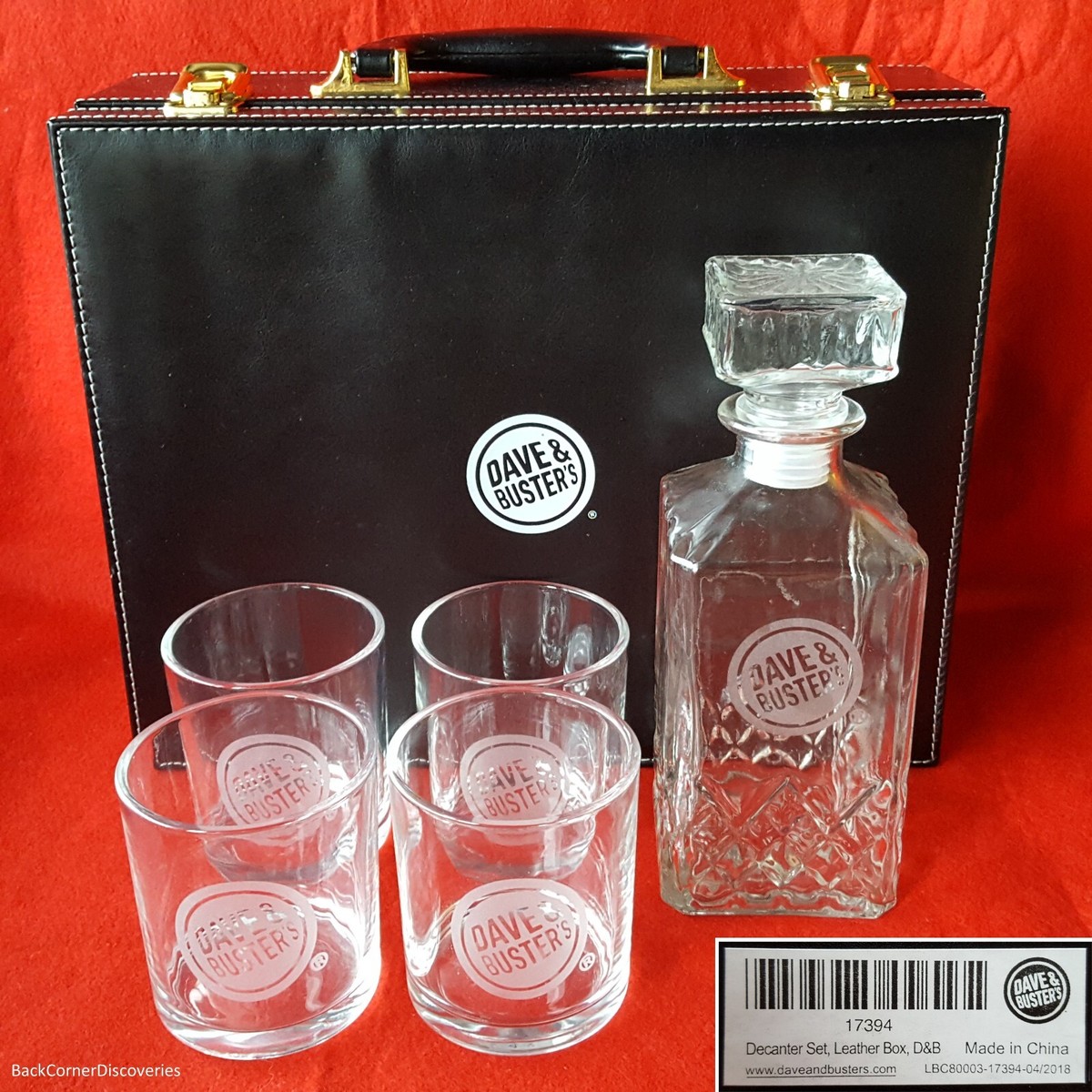 Tequila Dave Tattoos Dave & Buster's Logo Whiskey/Liquor Glass Set: