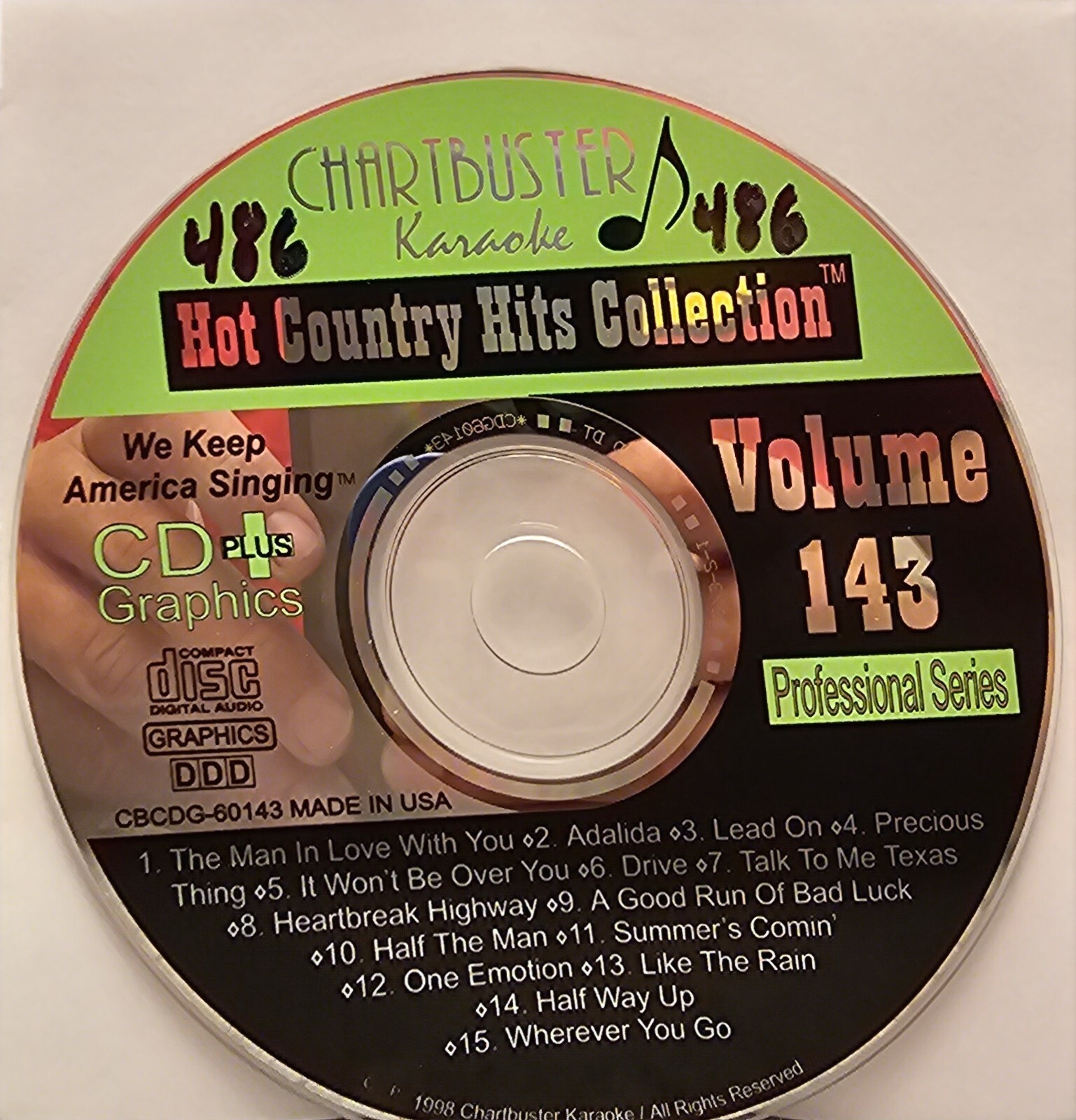 60143 COUNTRY CHARTBUSTER KARAOKE CDG DISC | eBay