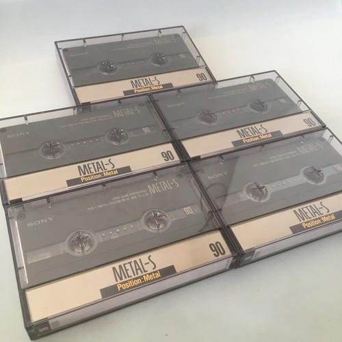 5x SONY Metal-S 90 Min Audio Cassette Tape Type IV 4 Position Metal ...